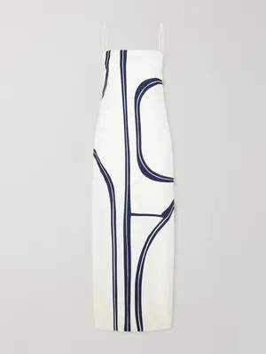CALA DE LA CRUZ Inez Printed Jersey Maxi Dress