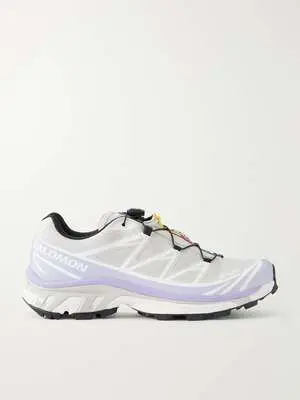 SALOMON XT-6 GTX Rubber-trimmed Mesh Sneakers Gray