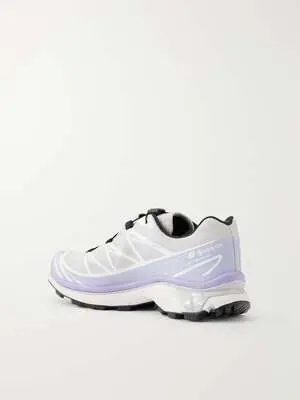 SALOMON Xt-6 Gtx Rubber-trimmed Mesh Sneakers - Gray