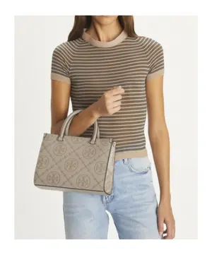Tory Burch T Monogram Embossed Tote Bag