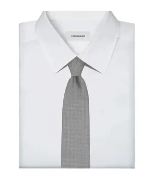 FERRAGAMO Cotton And Silk Piquet Tie