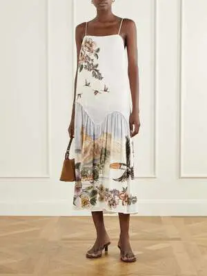 Farm Rio Toile De Rio Printed Voile Maxi Dress