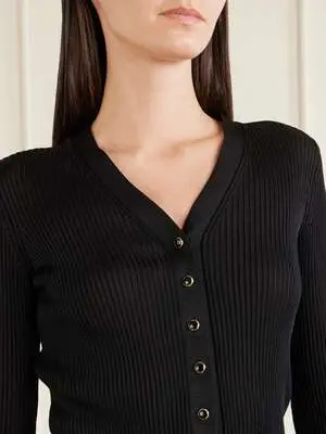 Saint Laurent Ribbed Cardigan