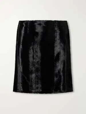 BLAZÉ MILANO Coci Plush Mini Skirt - Black