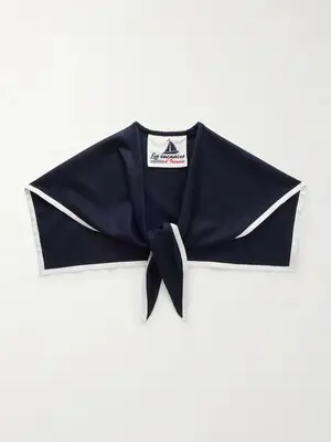LES VACANCES D’IRINA Wool And Cashmere-blend Scarf - Blue
