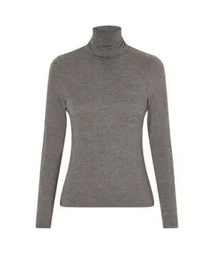 NILI LOTAN Keria Stretch-jersey Turtleneck Top - Gray