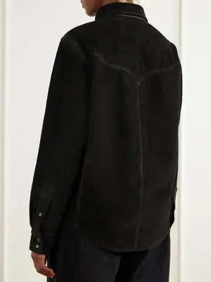 Ralph Lauren Willett Paneled Suede Jacket