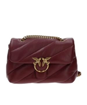 Pinko Love Classic Puff Logo Plaque Crossbody Bag - Red