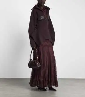Zimmermann Silk Valiant Panelled Maxi Skirt - Brown
