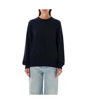 Extreme Cashmere Round-neck And Long-sleeved Sweater - Black