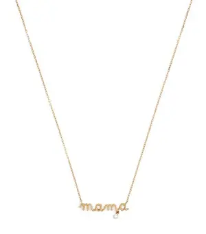 PERSEE Mama Diamond Necklace - Gold