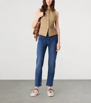Maje Wool-blend Striped Waistcoat