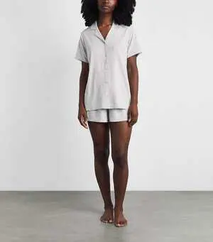 SKIMS Sleep Short-sleeve Pyjama Set - Grey