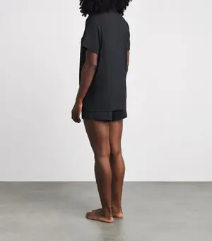 SKIMS Sleep Short-sleeve Pyjama Set - Black