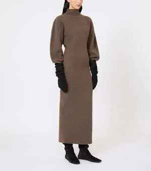 Max Mara Wool-blend High-neck Maxi Dress