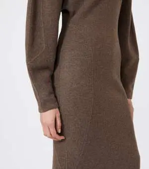 Max Mara Wool-blend High-neck Maxi Dress