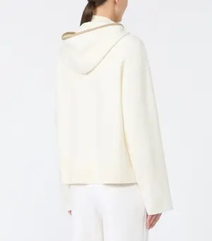 Max Mara Virgin Wool-blend Zip-up Hoodie
