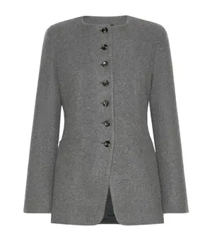 Max Mara Cashmere Longline Jacket - Grey