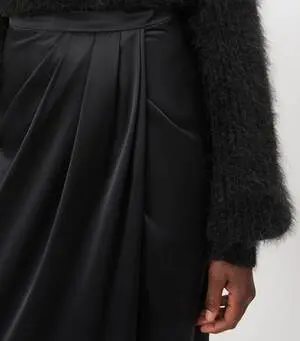 Max Mara Silk Gathered Maxi Skirt