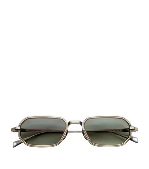 JACQUES MARIE MAGE Titanium Squadron Irregular Sunglasses