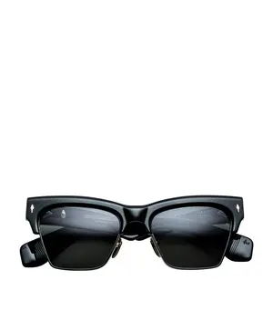 JACQUES MARIE MAGE Bugsy Square Sunglasses Green