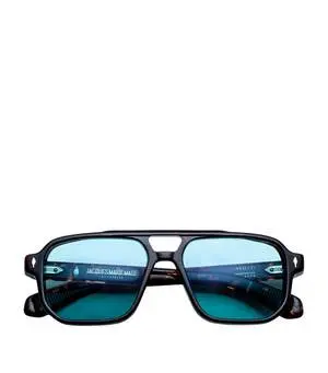 JACQUES MARIE MAGE Evans Aviator Sunglasses Blue
