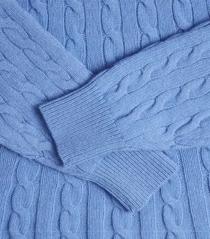 Polo Ralph Lauren Wool-cashmere Peplum Sweater - Blue