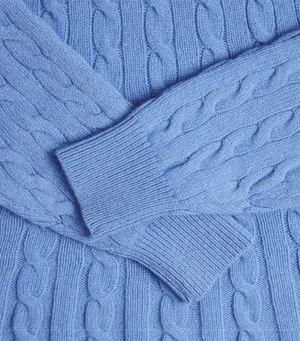 Polo Ralph Lauren Wool-cashmere Cable-knit Peplum Sweater