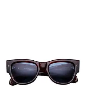 JACQUES MARIE MAGE Tortoiseshell Chelsea Panto Sunglasses - Brown