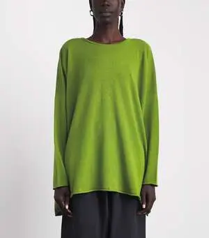 Eskandar Cashmere Crew Neck Sweater - Green