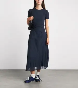 Claudie Pierlot Trompe-l'œil Bi-material Midi Dress