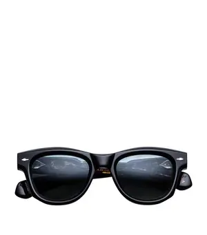 JACQUES MARIE MAGE Kinshasa Round Sunglasses - Black
