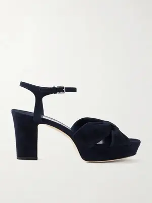 JIMMY CHOO Jimmy Choo Heloise 80 Suede Sandals Blue