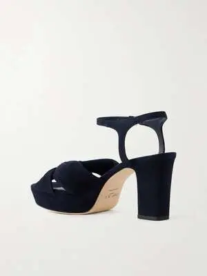 JIMMY CHOO Heloise 80 Suede Sandals