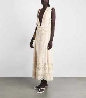 Johanna Ortiz Crochet Grace In The Open Fields Maxi Dress