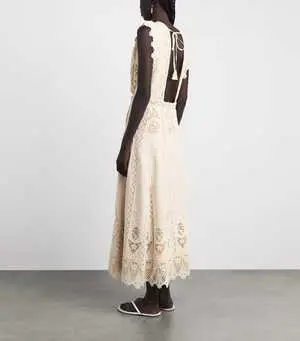 Johanna Ortiz Crochet Grace In The Open Fields Maxi Dress