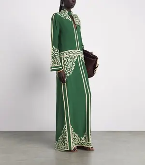 Johanna Ortiz Silk Windborne Tunic Maxi Dress