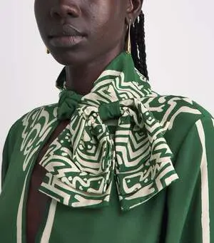 Johanna Ortiz Silk Windborne Tunic Maxi Dress