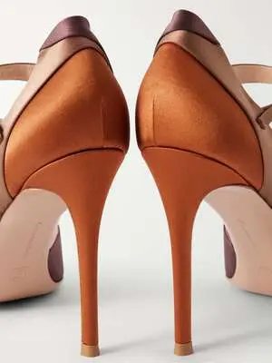 GIANVITO ROSSI 95 Crepe-satin Pumps