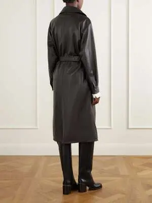 Ralph Lauren Belted Leather Coat