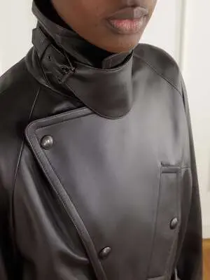 Ralph Lauren Belted Leather Coat