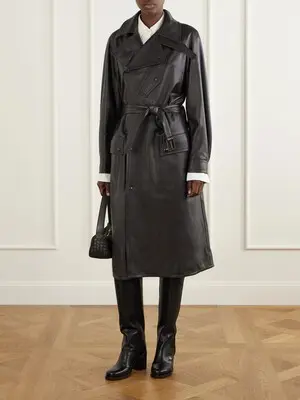 Ralph Lauren Belted Leather Coat