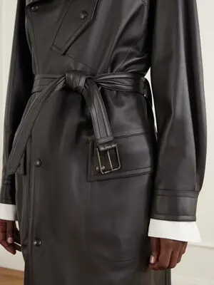 Ralph Lauren Belted Leather Coat