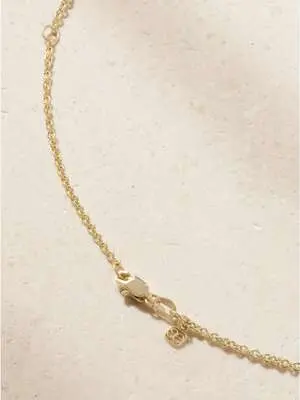 SYDNEY EVAN Large Opal Eye 14-karat Diamond Necklace