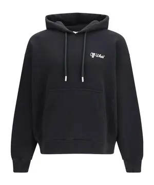 Off-White Script Skate Drawstring Hoodie - Black