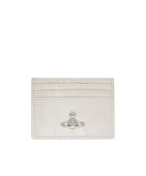 VIVIENNE WESTWOOD Embossed Card Wallet - Off-white
