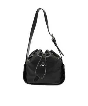 VIVIENNE WESTWOOD Drawstring Bucket Bag - Black