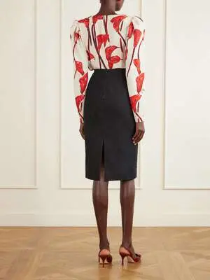 Carolina Herrera Denim Midi Skirt