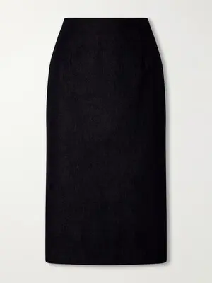 Carolina Herrera Denim Midi Skirt - Black