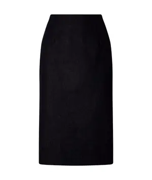 Carolina Herrera Denim Midi Skirt - Black